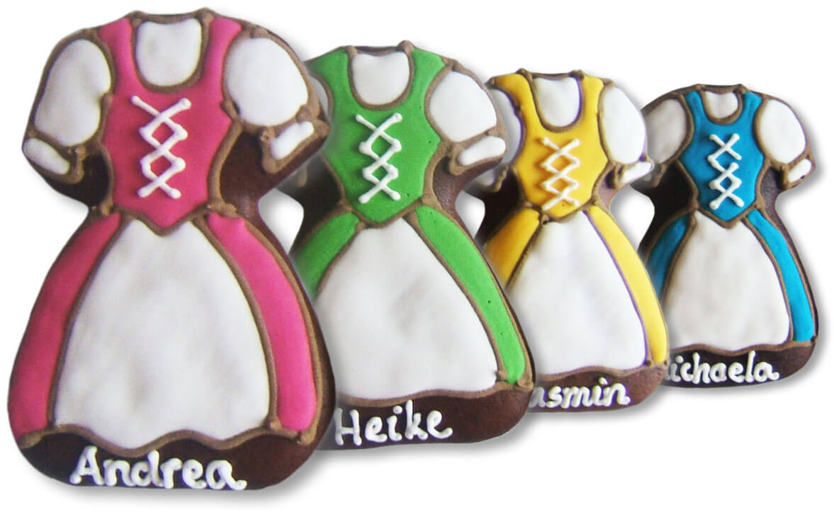 Dirndl - Placement Card made from gingerbread