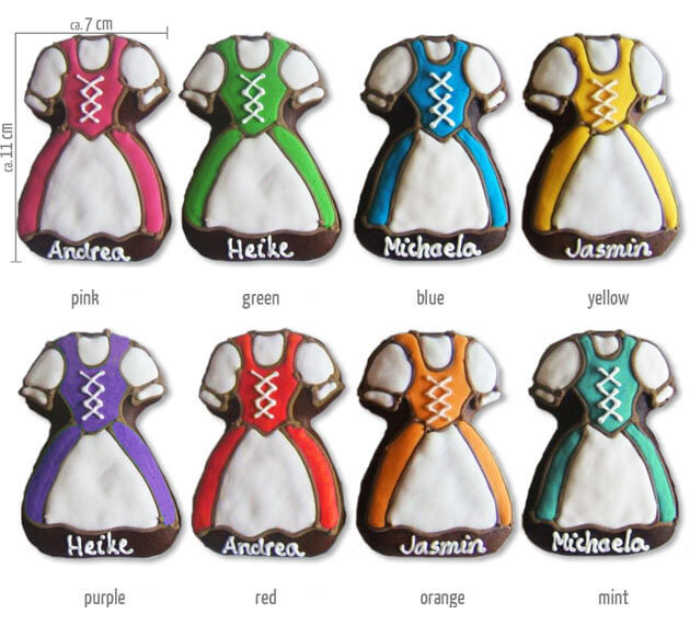 Dirndl - Placement Card made from gingerbread